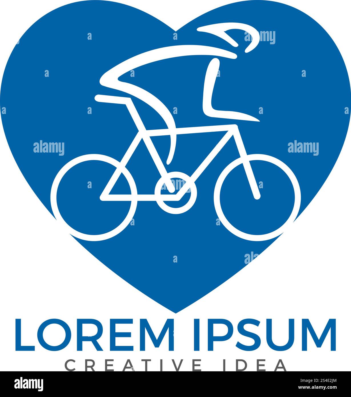 Bicycle and heart logo design. Love my bike label template design Stock ...
