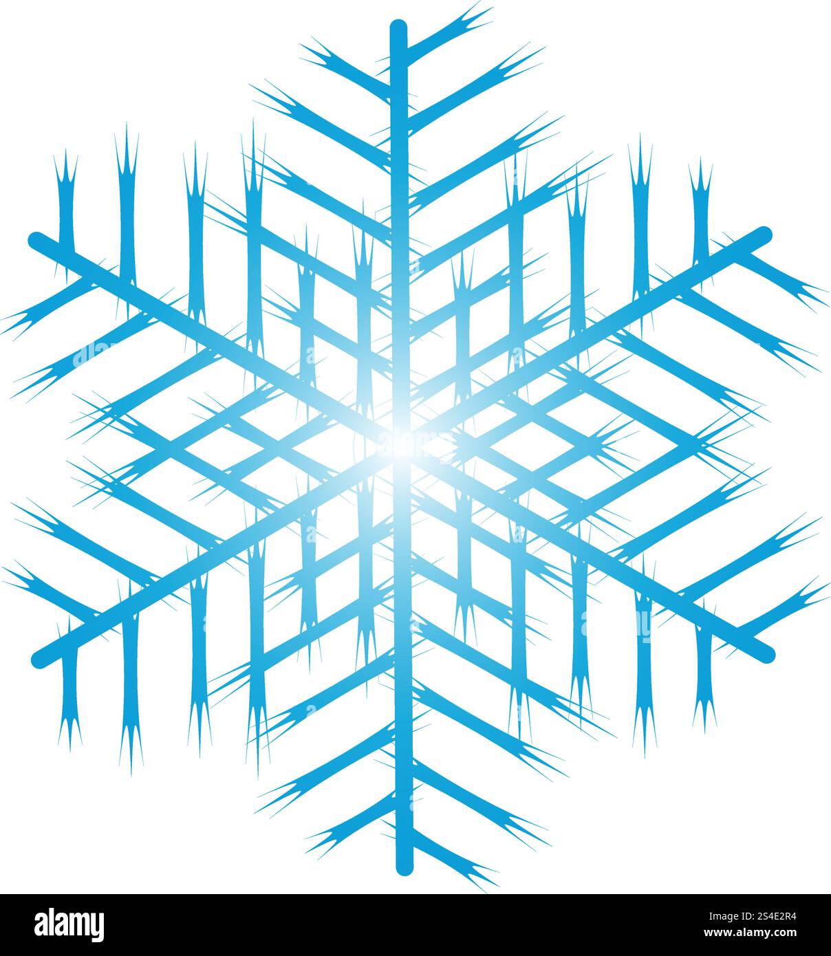 Snowflake ornate. Blue on white. Vector illustration Stock Vector Image ...