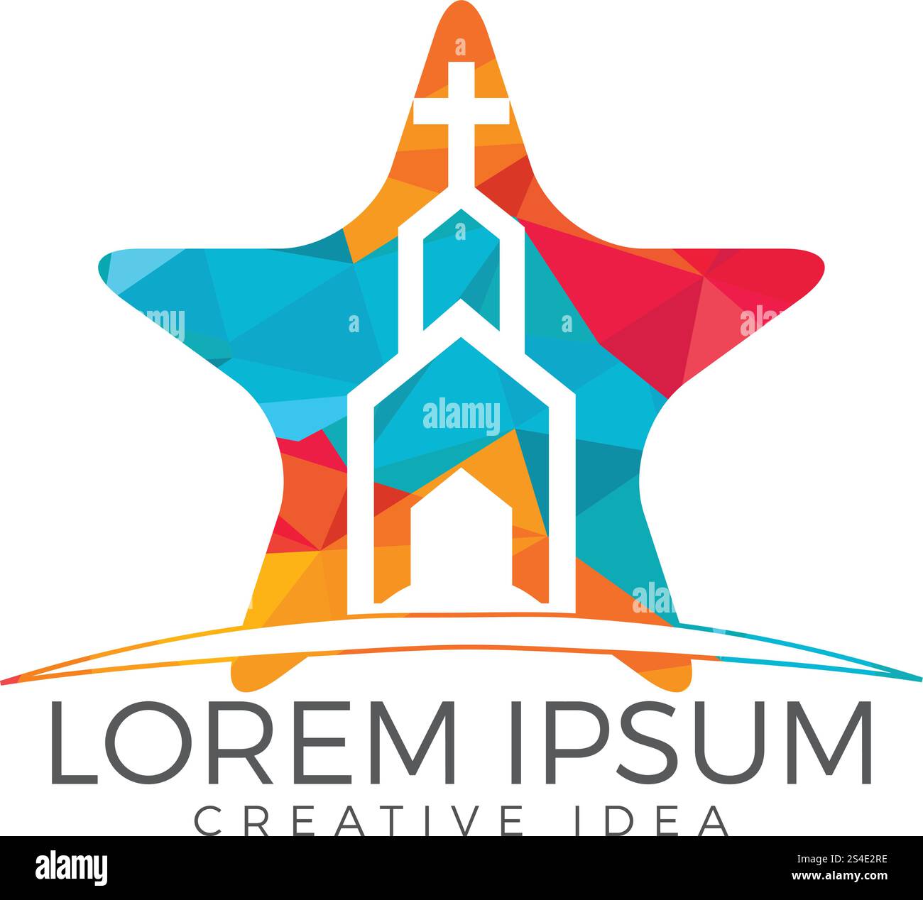 Church Building Star Shape Logo Design Template Logo For Churches And Christian Organizations