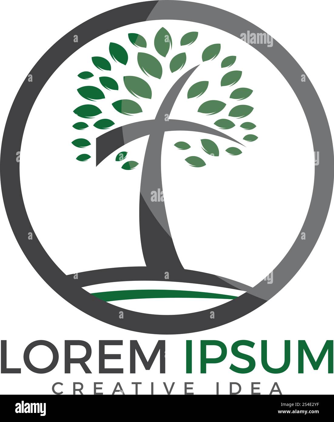 Tree religious cross symbol icon vector design Stock Vector Image & Art ...