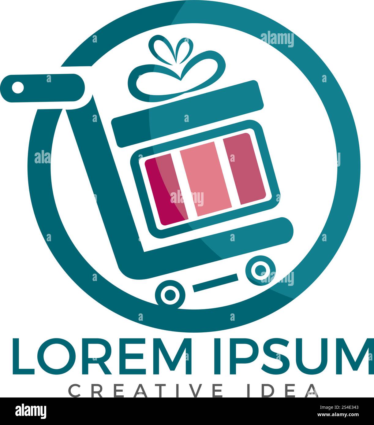 Shop And Shopping Gift Logo Design. Gift delivery sign Stock Vector ...
