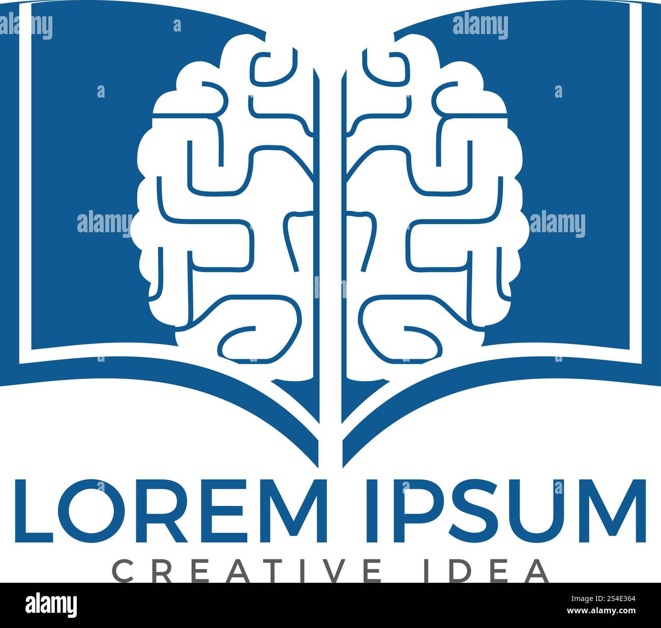 Book brain logo design. Educational and institutional logo design Stock ...