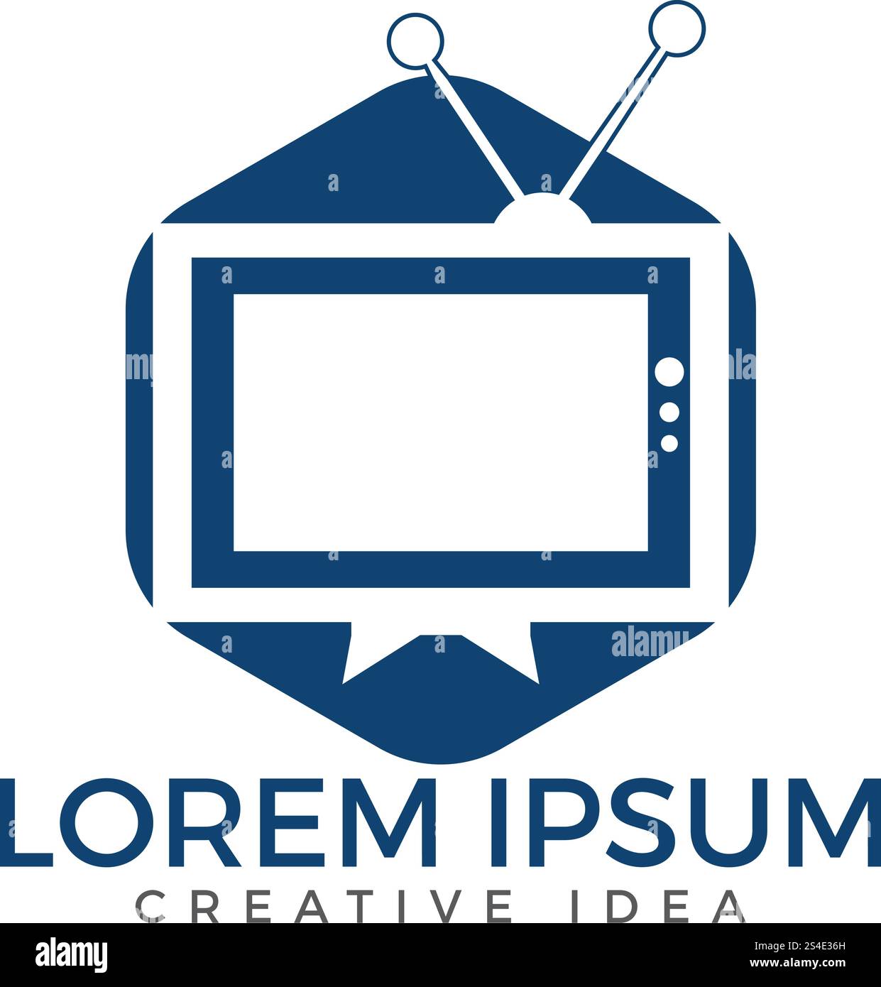 TV media logo design. TV Service Logo Template Design Stock Vector ...