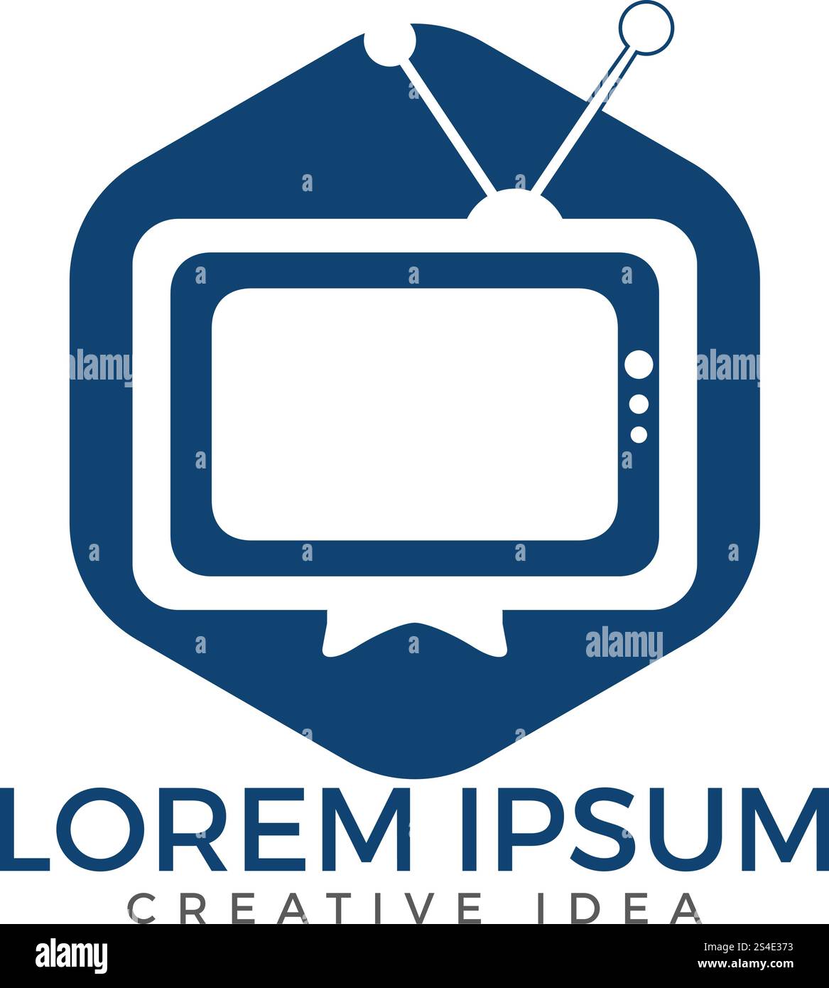 TV media logo design. TV Service Logo Template Design Stock Vector ...