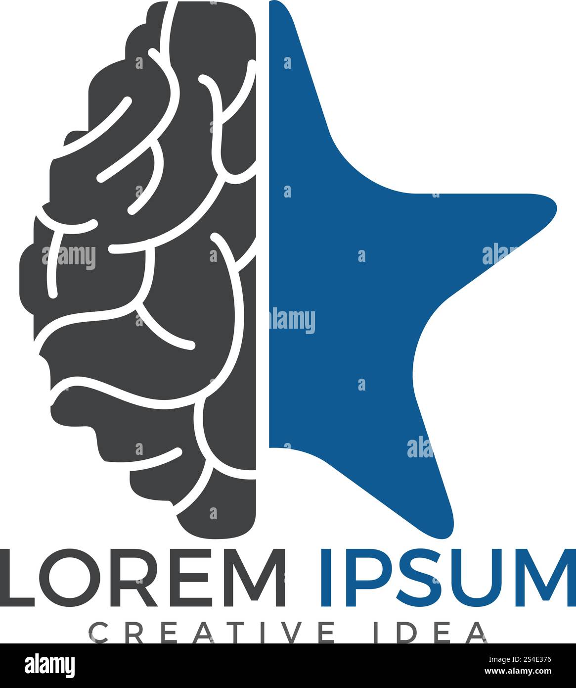 Mind star logo design. Brain star icon Stock Vector Image & Art - Alamy