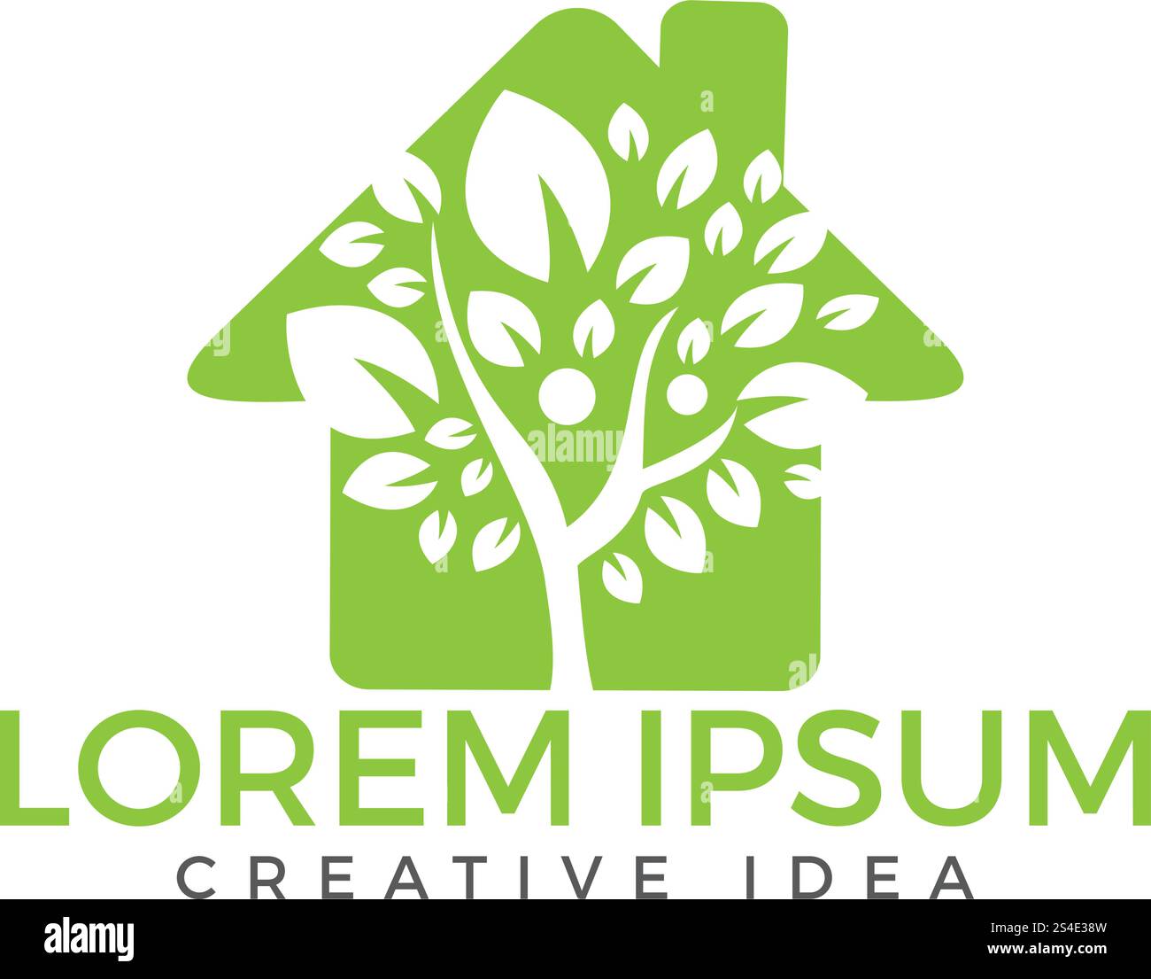 Human life logo icon of abstract people tree and house vector. Family ...