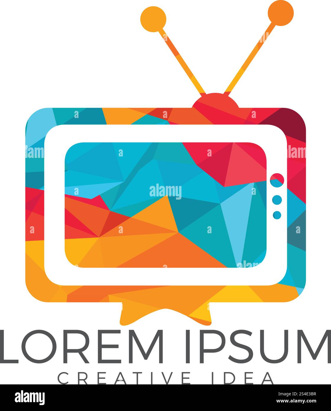 TV media logo design. TV Service Logo Template Design Stock Vector ...