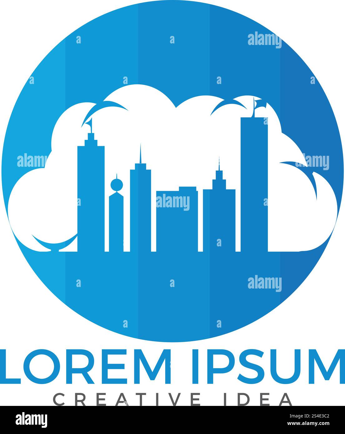 Cloud Building logo designs. City cloud digital server logo Stock ...