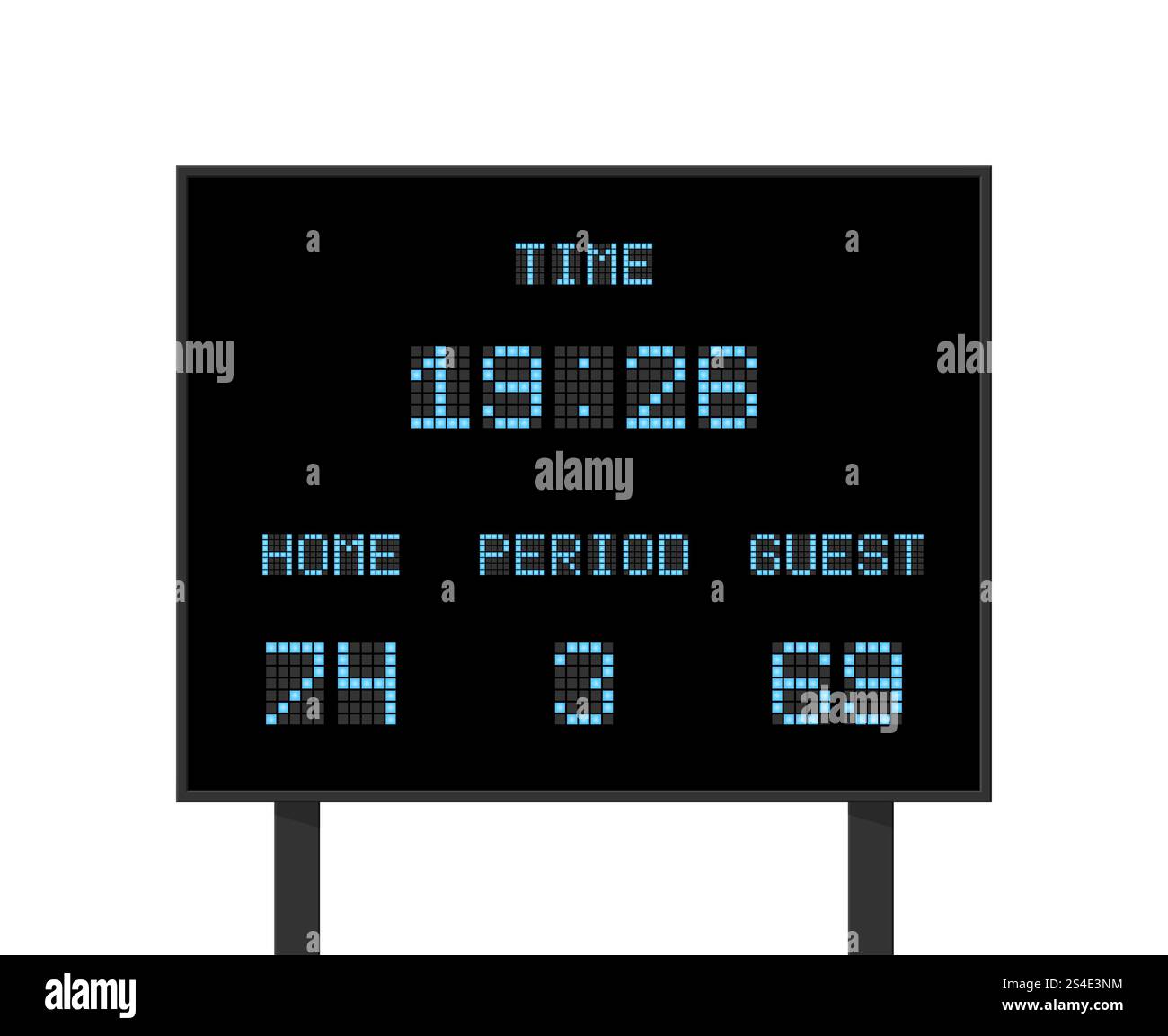 Vector digital electronic board with football or soccer score ...