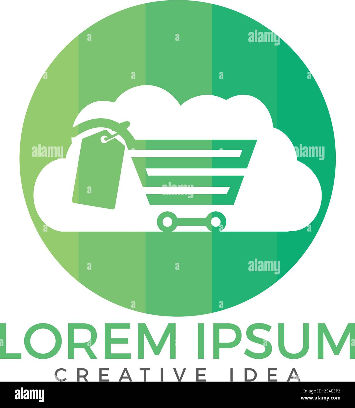 Cloud Shoping Logo Design. Vector Online Shop Logo Template Stock ...