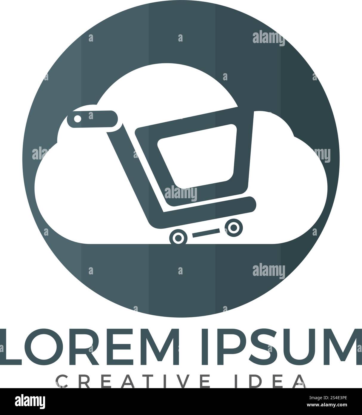 Cloud Shoping Logo Design. Vector Online Shop Logo Template Stock ...