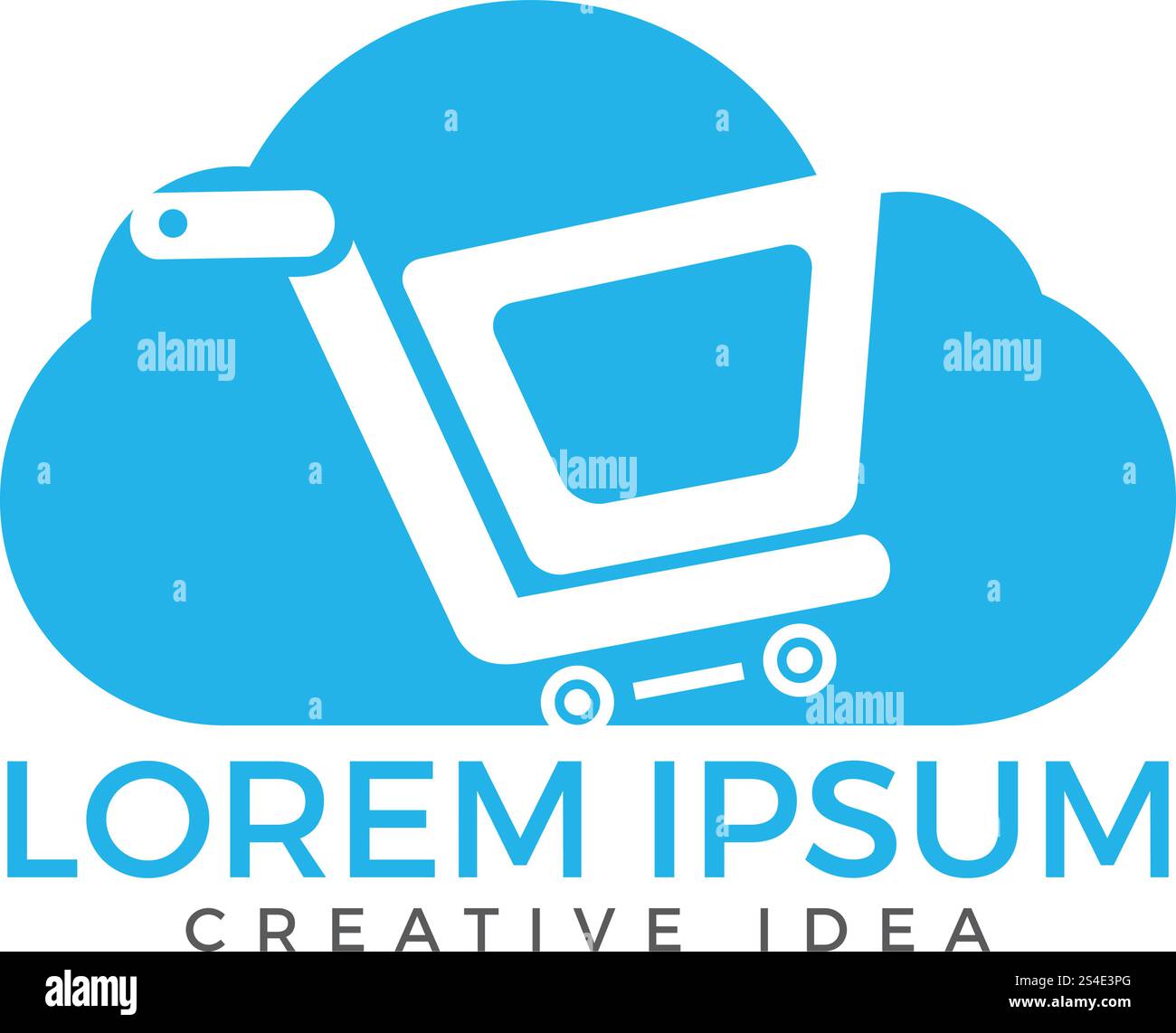 Cloud Shoping Logo Design. Vector Online Shop Logo Template Stock ...
