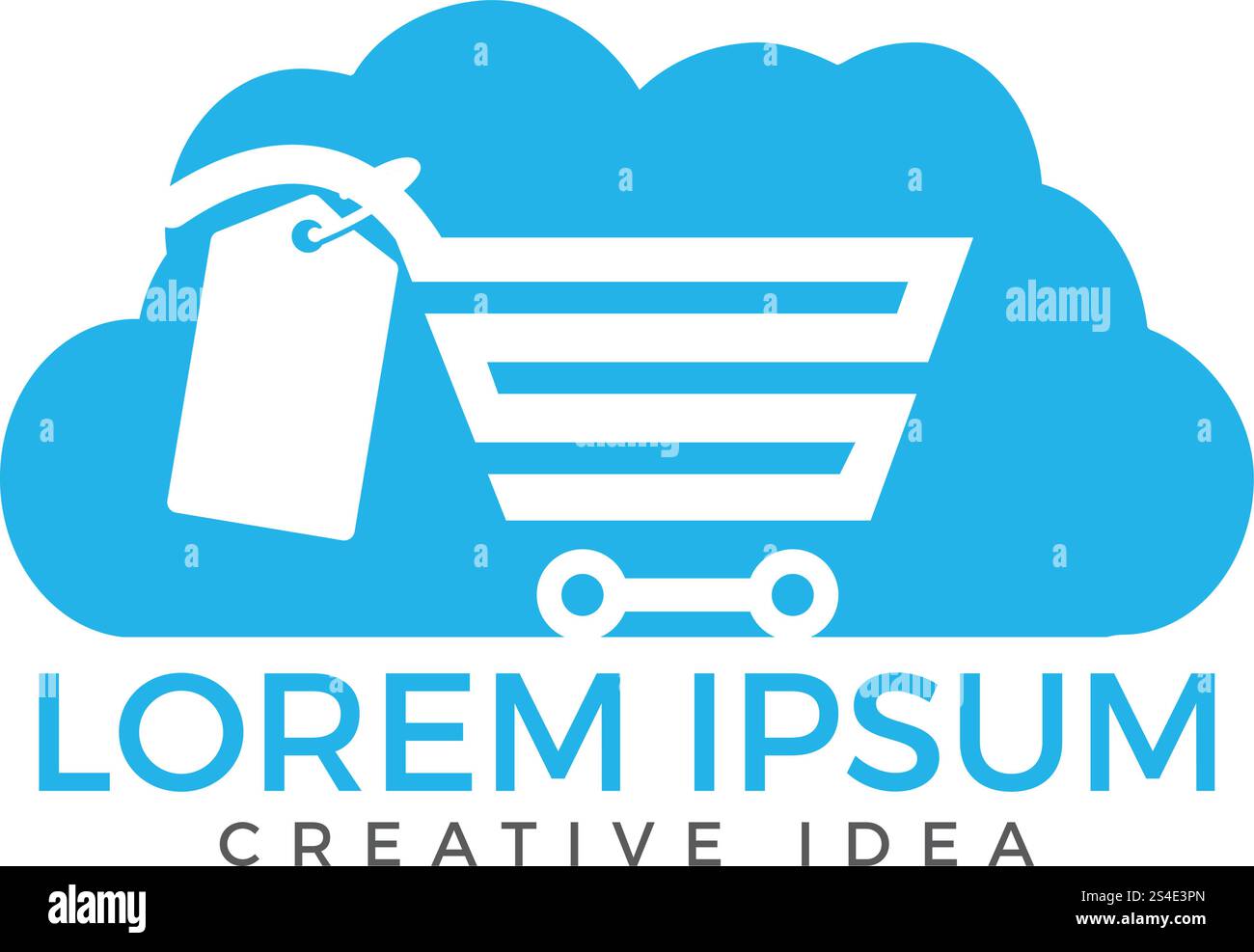 Cloud Shoping Logo Design. Vector Online Shop Logo Template Stock ...