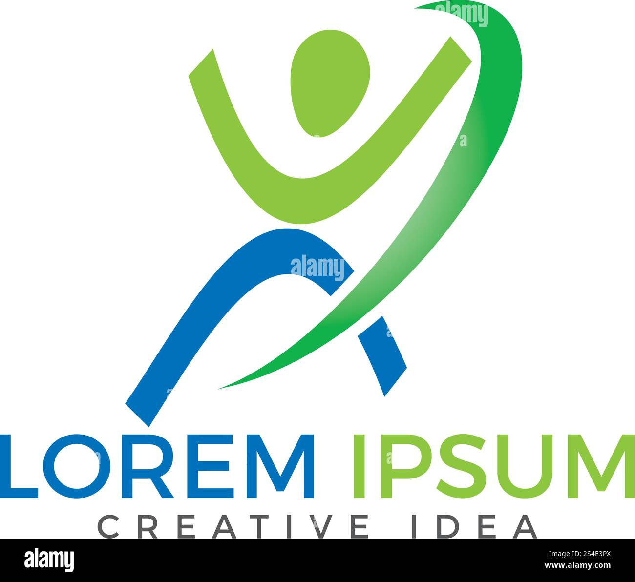 Happy Human vector logo design template. Health and fitness sign. Sport ...