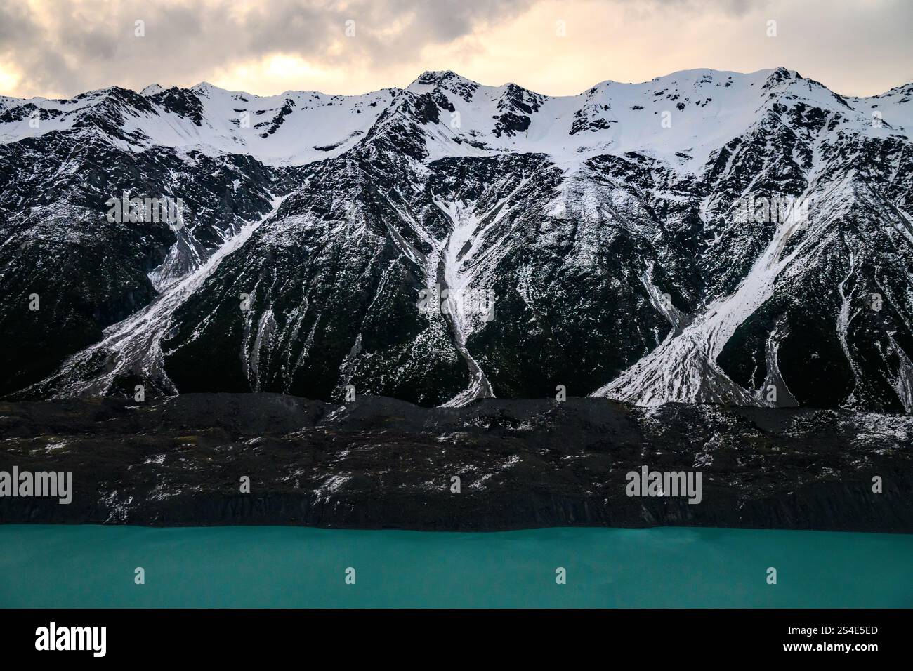 Aerial views of Aoraki/Mount Cook National Park via Helicopter Stock ...