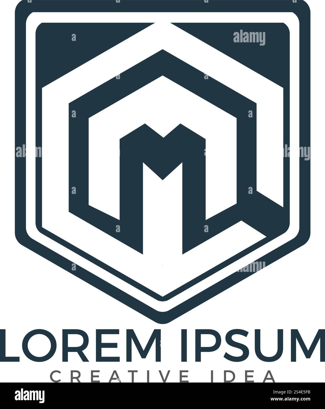 Letter M Shield logo design Stock Vector Image & Art - Alamy