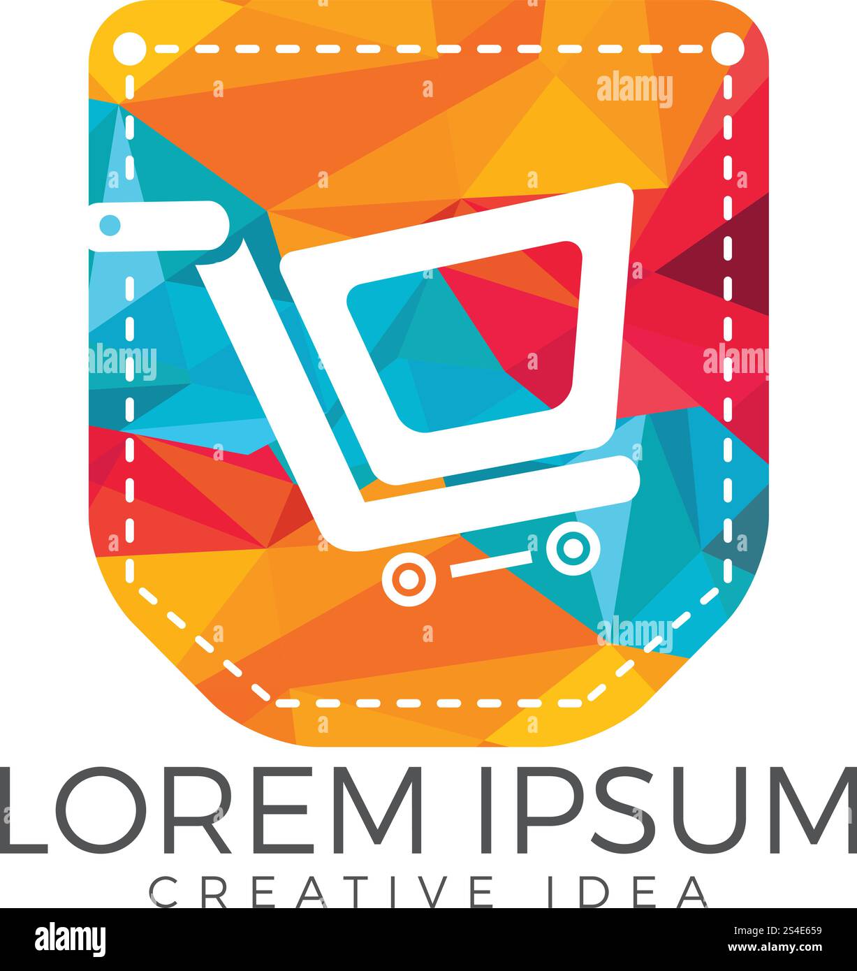 Pocket and shopping cart logo design. Online shopping app icon template ...