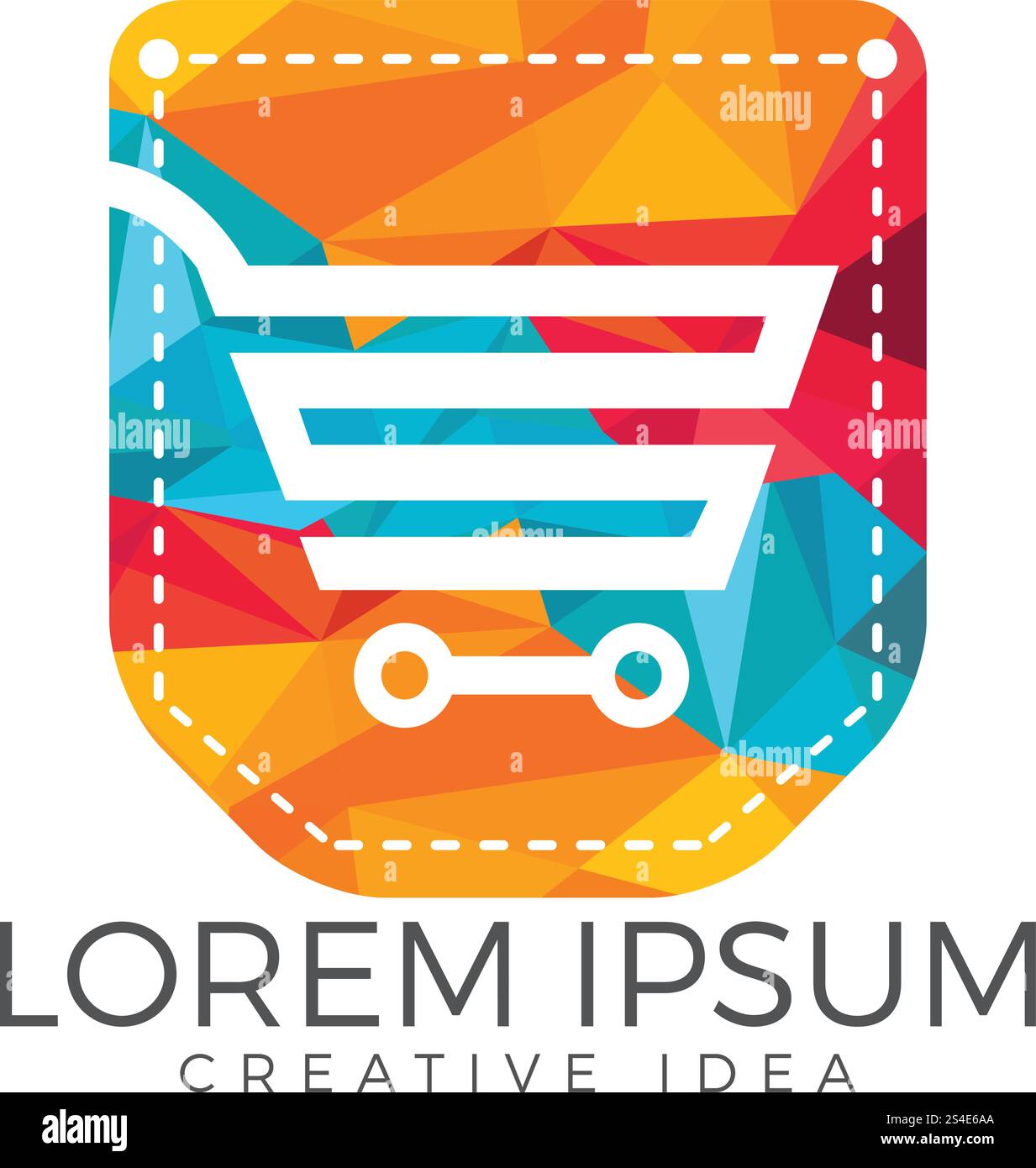 Pocket and shopping cart logo design. Online shopping app icon template ...
