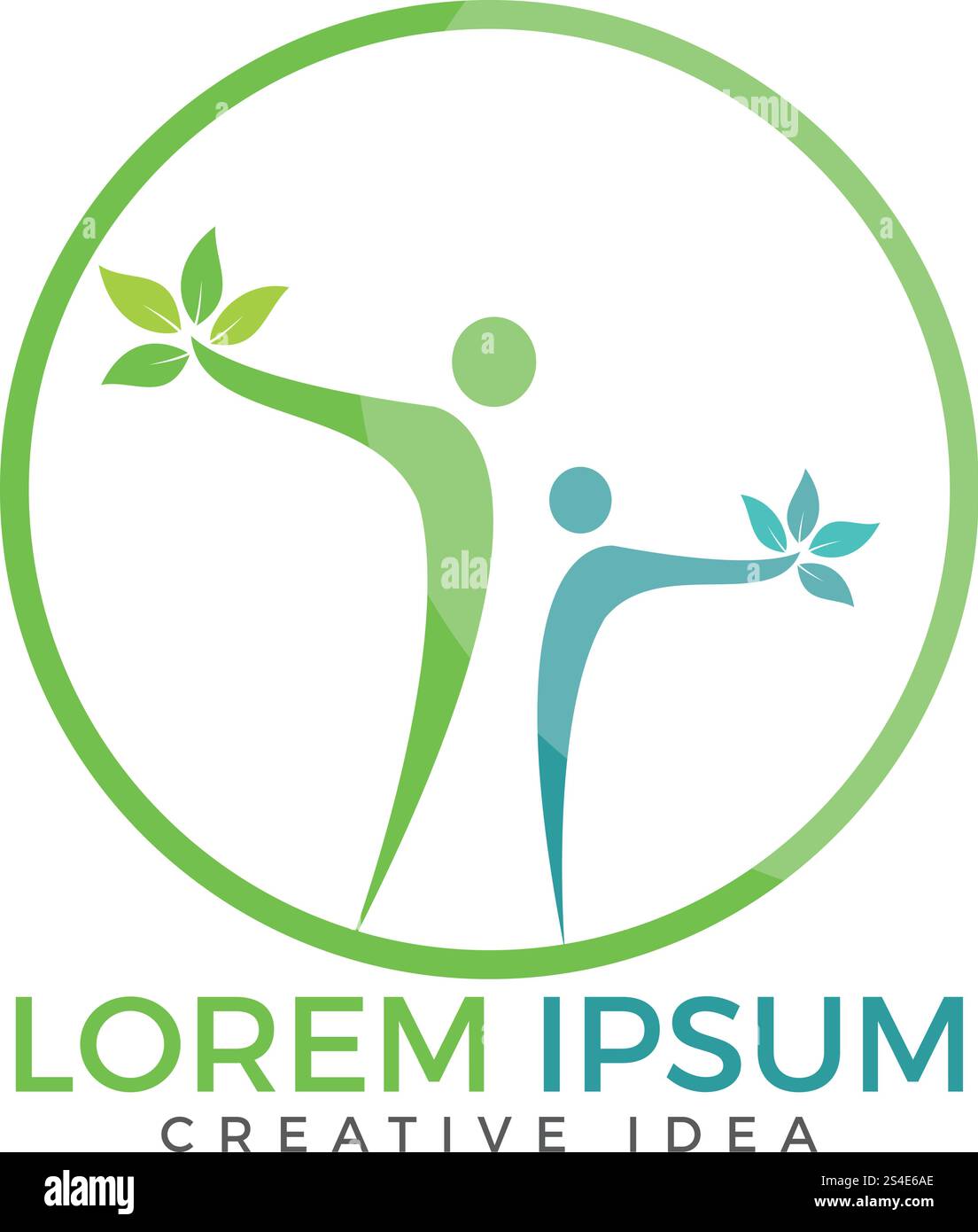 Human friendship and bonding logo design. Human health and nature sign ...