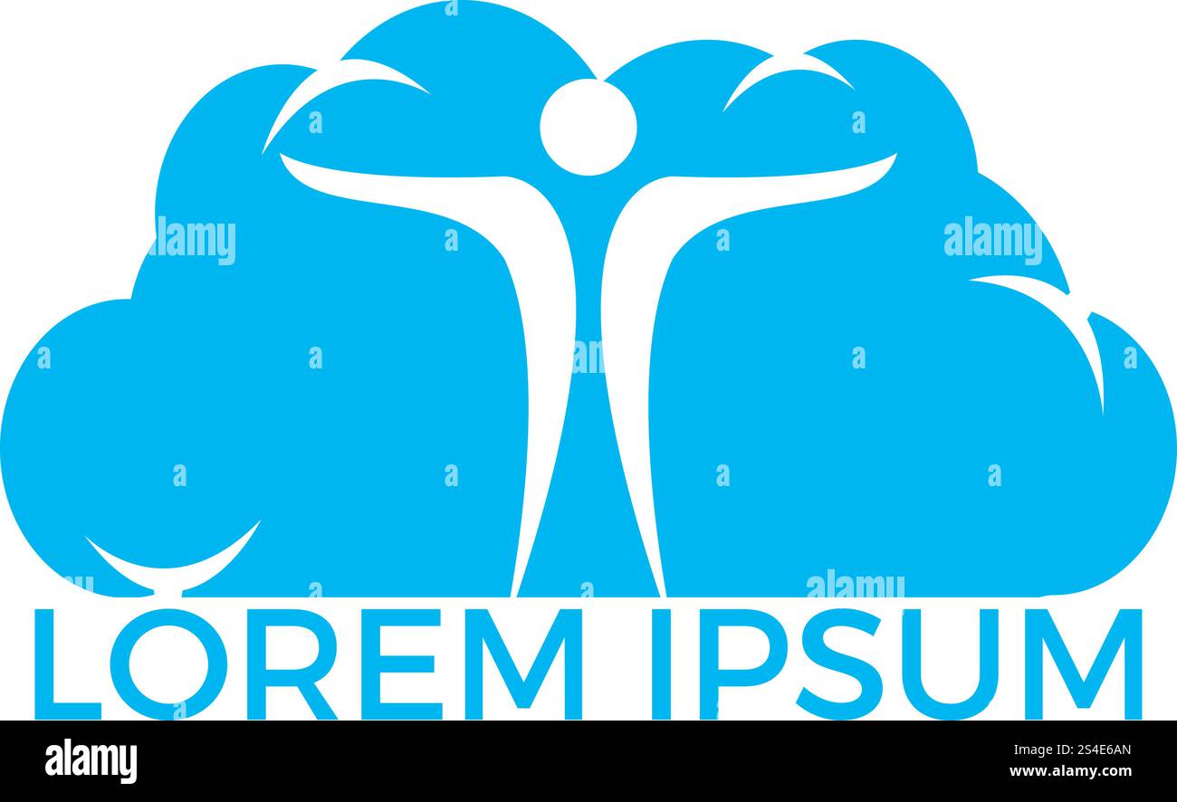 Human Cloud Logo Design Stock Vector Image & Art - Alamy