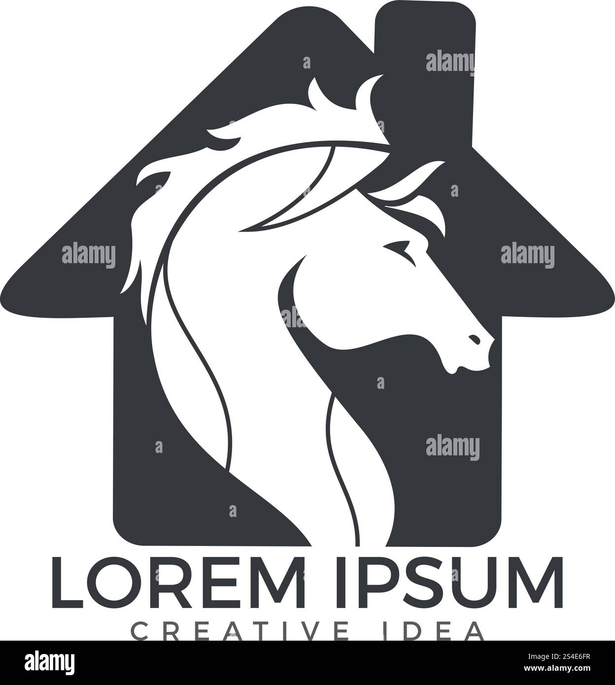 Horse and house logo design template Stock Vector Image & Art - Alamy