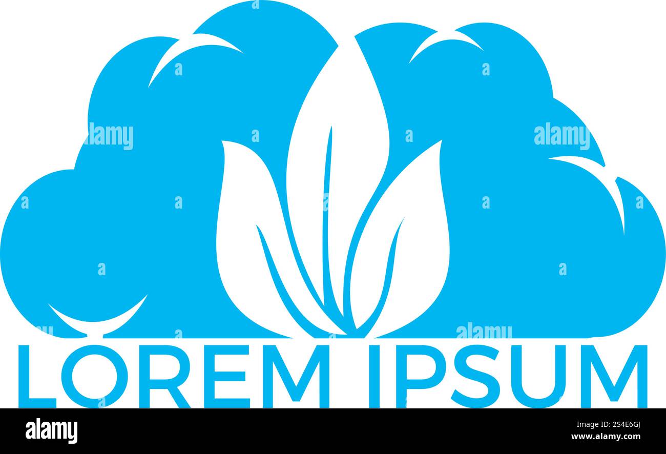 Cloud Leaf Logo Design Stock Vector Image & Art - Alamy