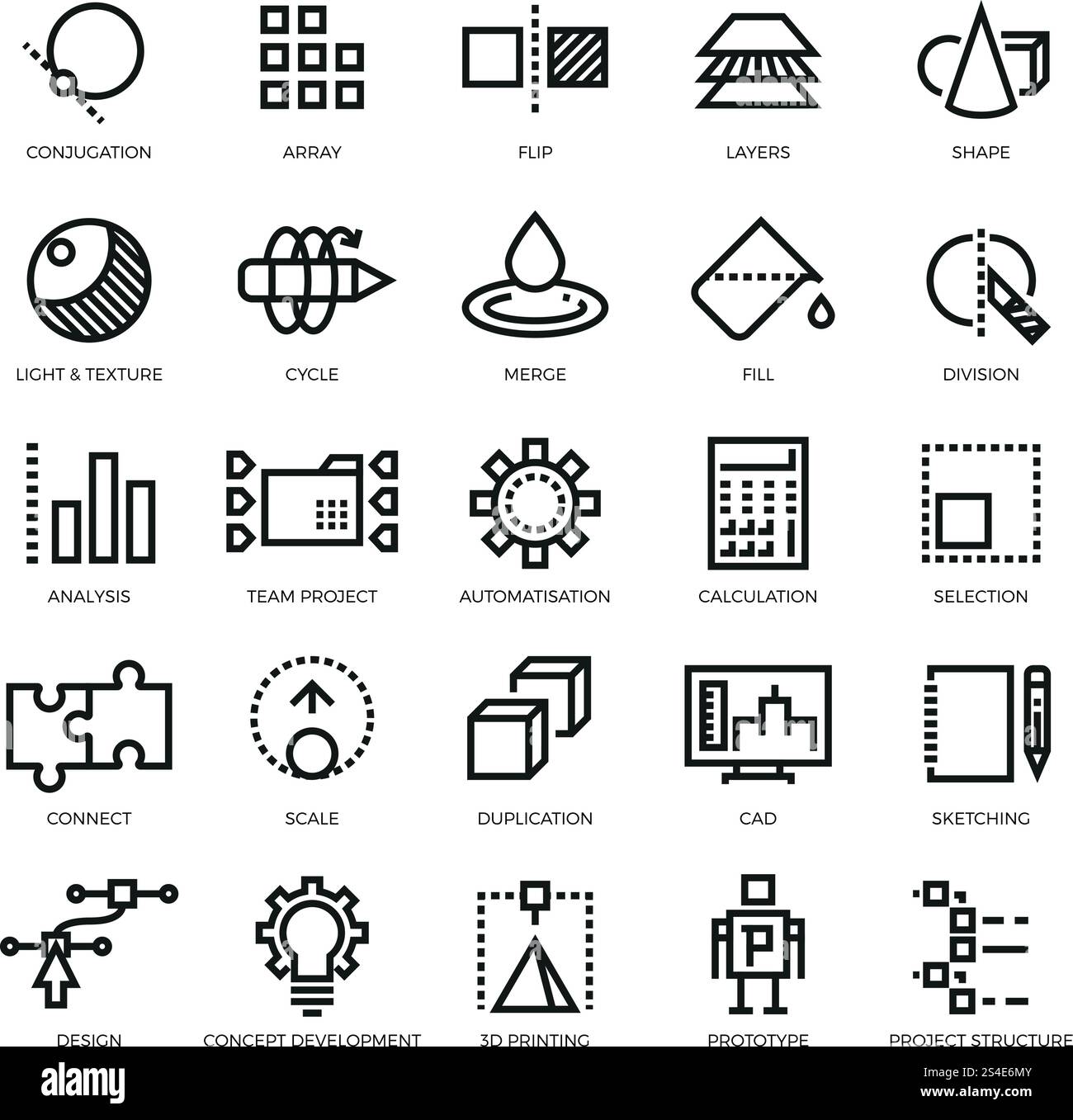 3d project cad printing Stock Vector Images - Alamy