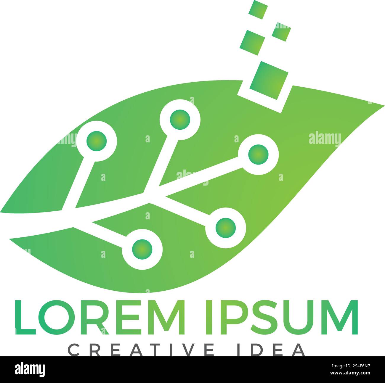 Green leaf technology logo design. Circuit Leaf vector design Stock Vector Image & Art - Alamy
