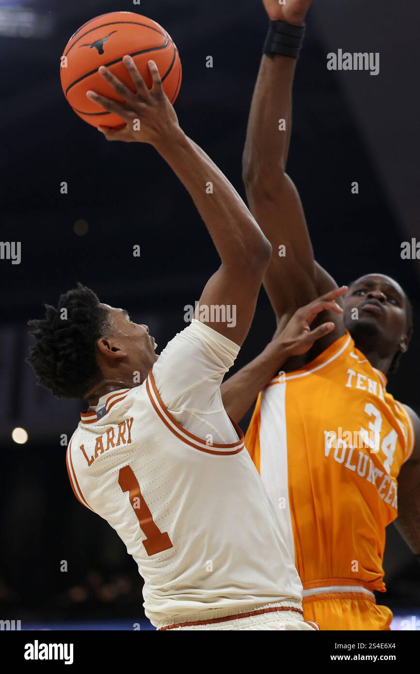 AUSTIN, TX - JANUARY 11: Texas Longhorns guard Julian Larry (1) goes up ...