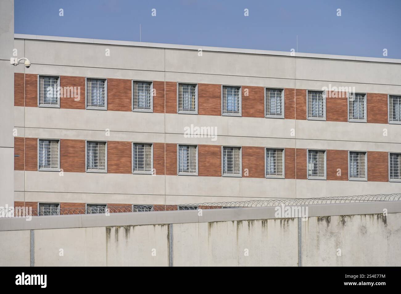 Wall, cell wing, prison, Asperger Strasse, Stammheim, Stuttgart, Baden ...