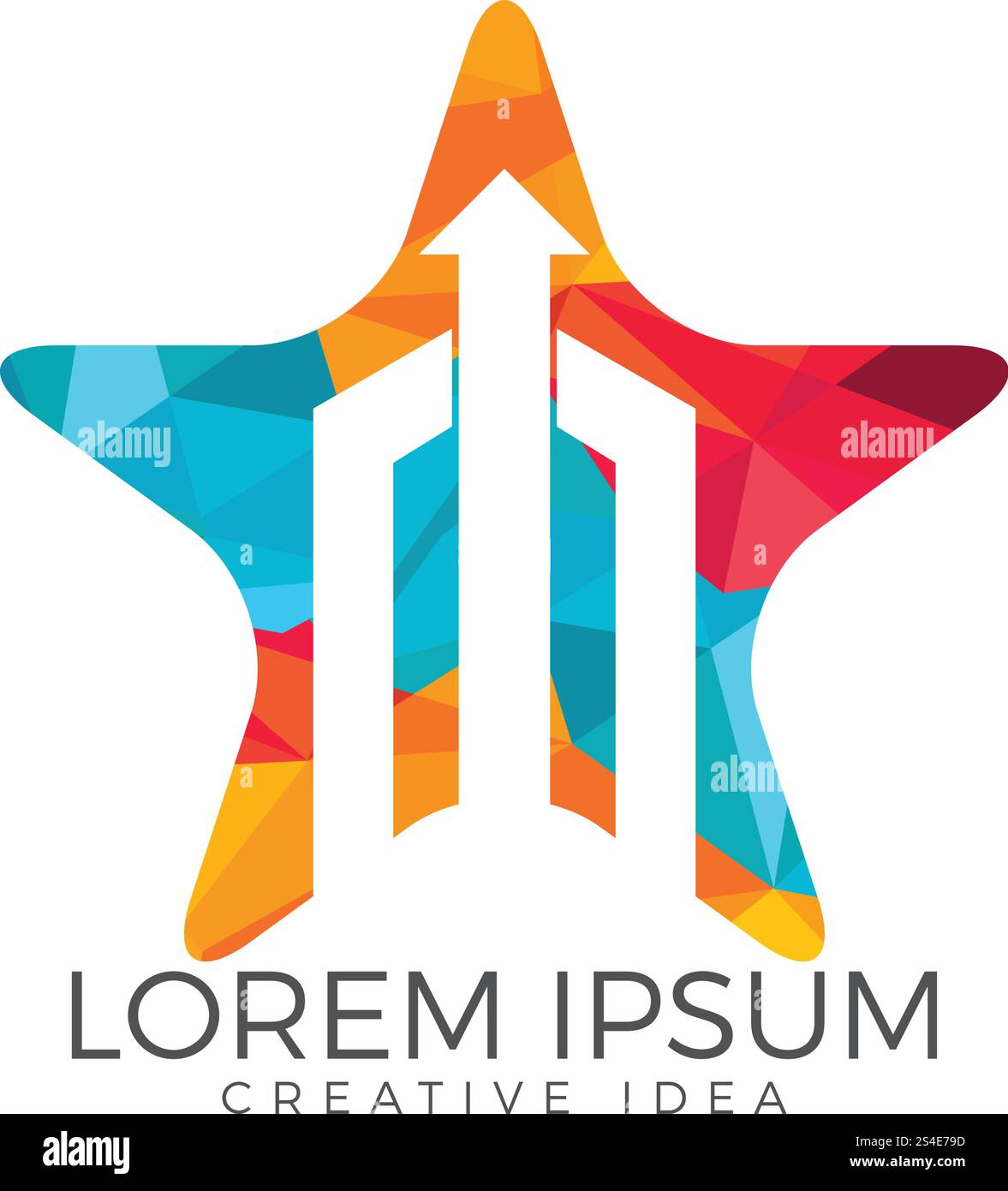 Arrow building star shape company logo. House sign Stock Vector Image ...