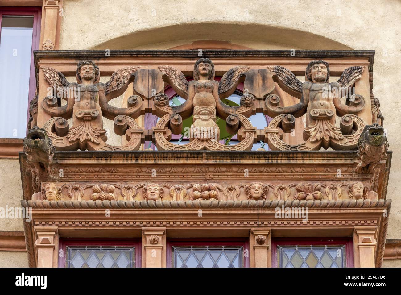 Detail of famous historical buildings from the German Renaissance from ...