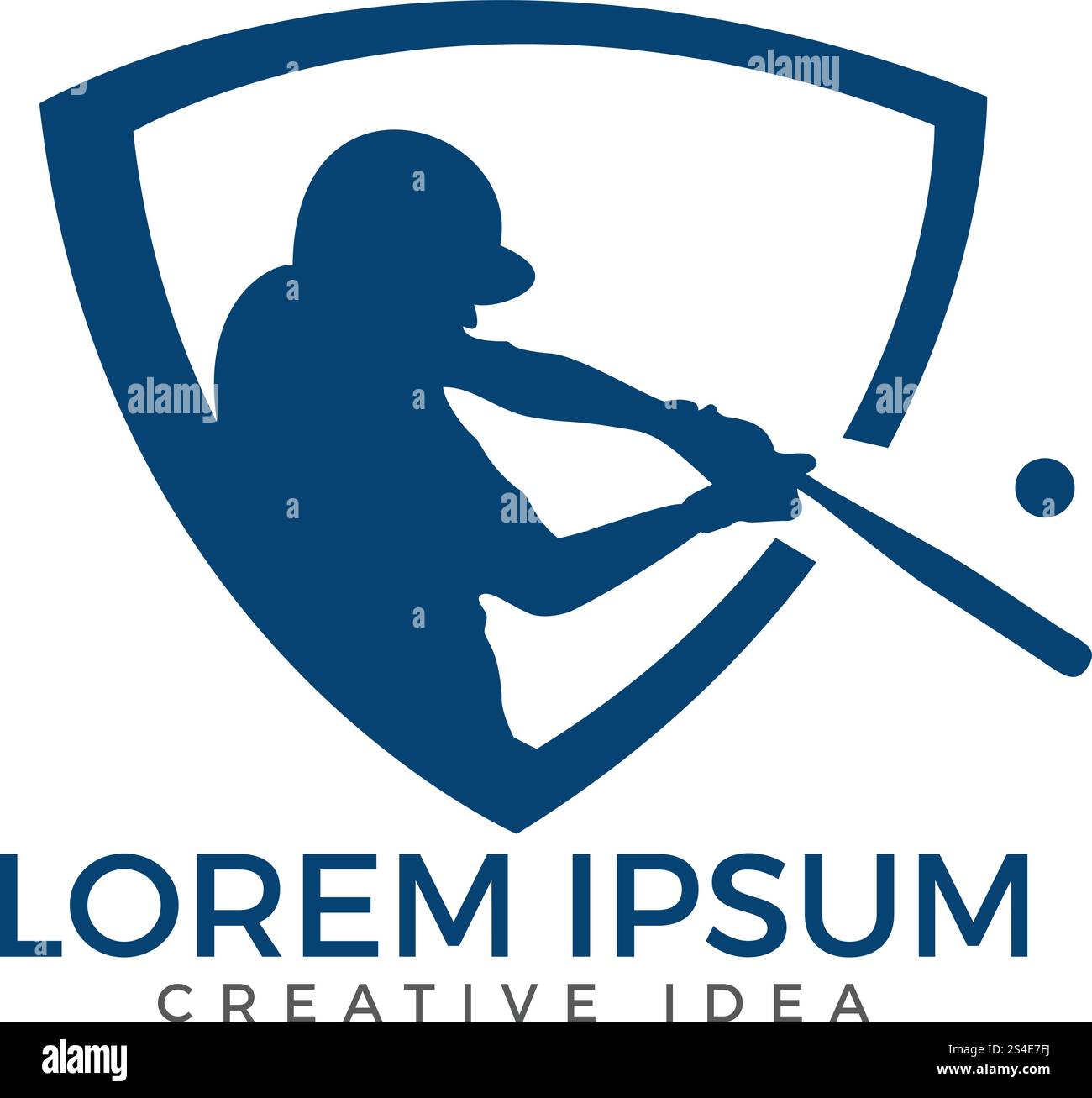 Baseball player logo design. Sport club logo design Stock Vector Image ...