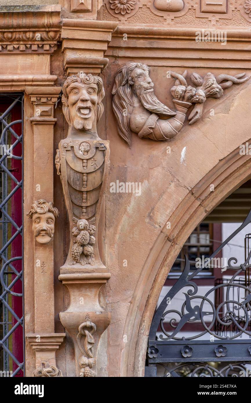 Detail of famous historical buildings from the German Renaissance from ...