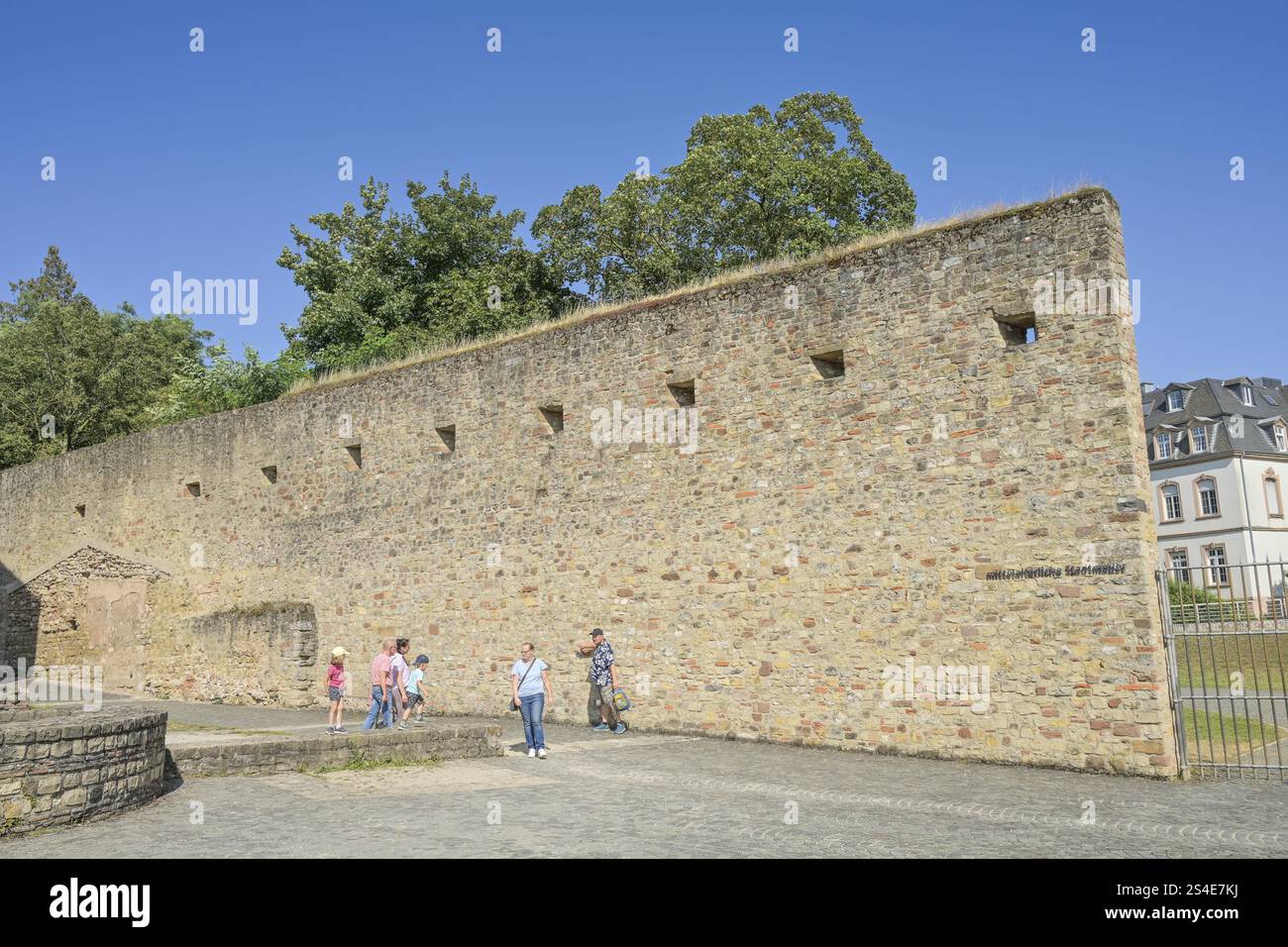 Old City Wall, Roman Imperial Baths, Trier, Rhineland-Palatinate ...