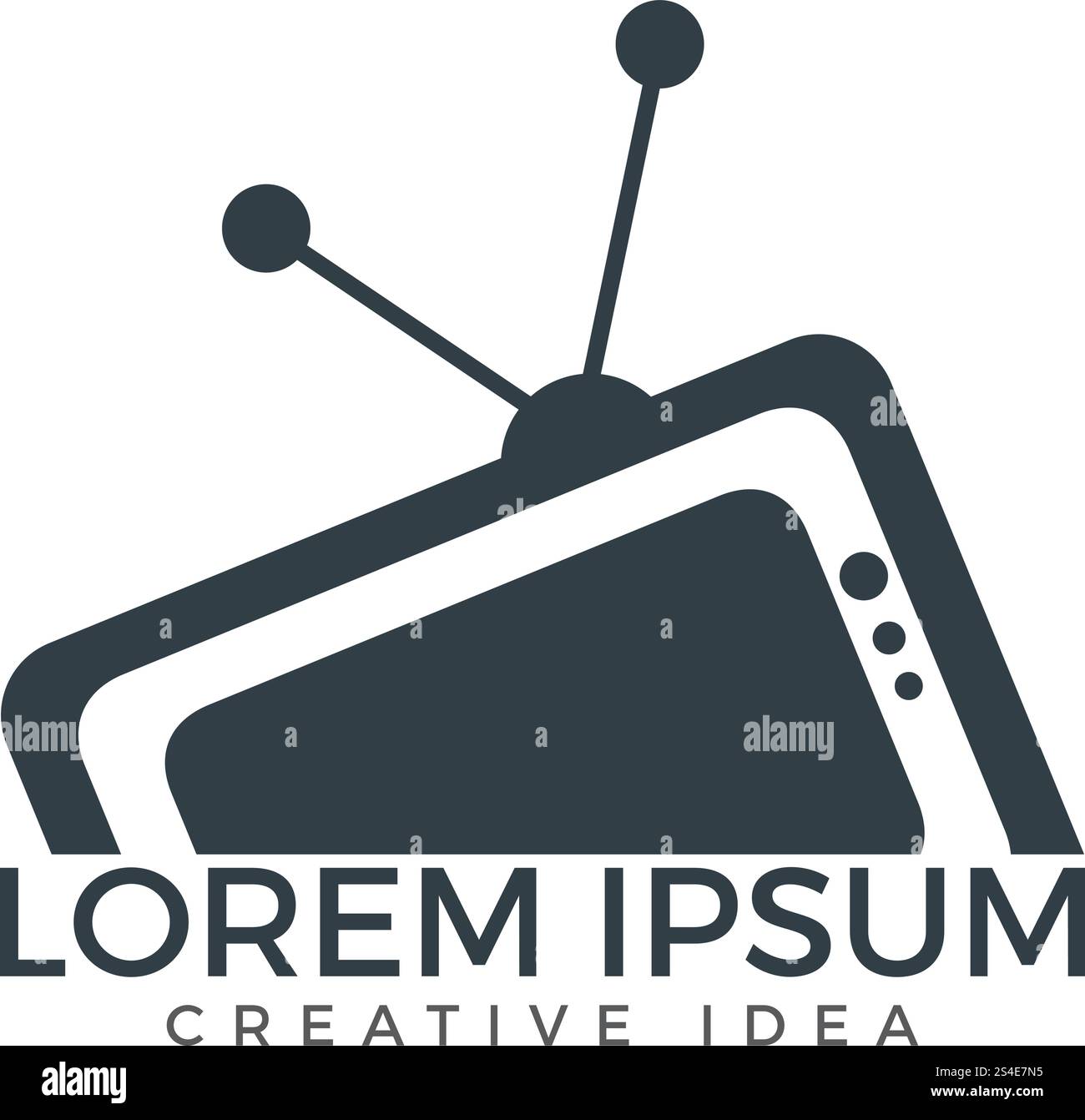 TV media logo design. TV Service Logo Template Design Stock Vector ...