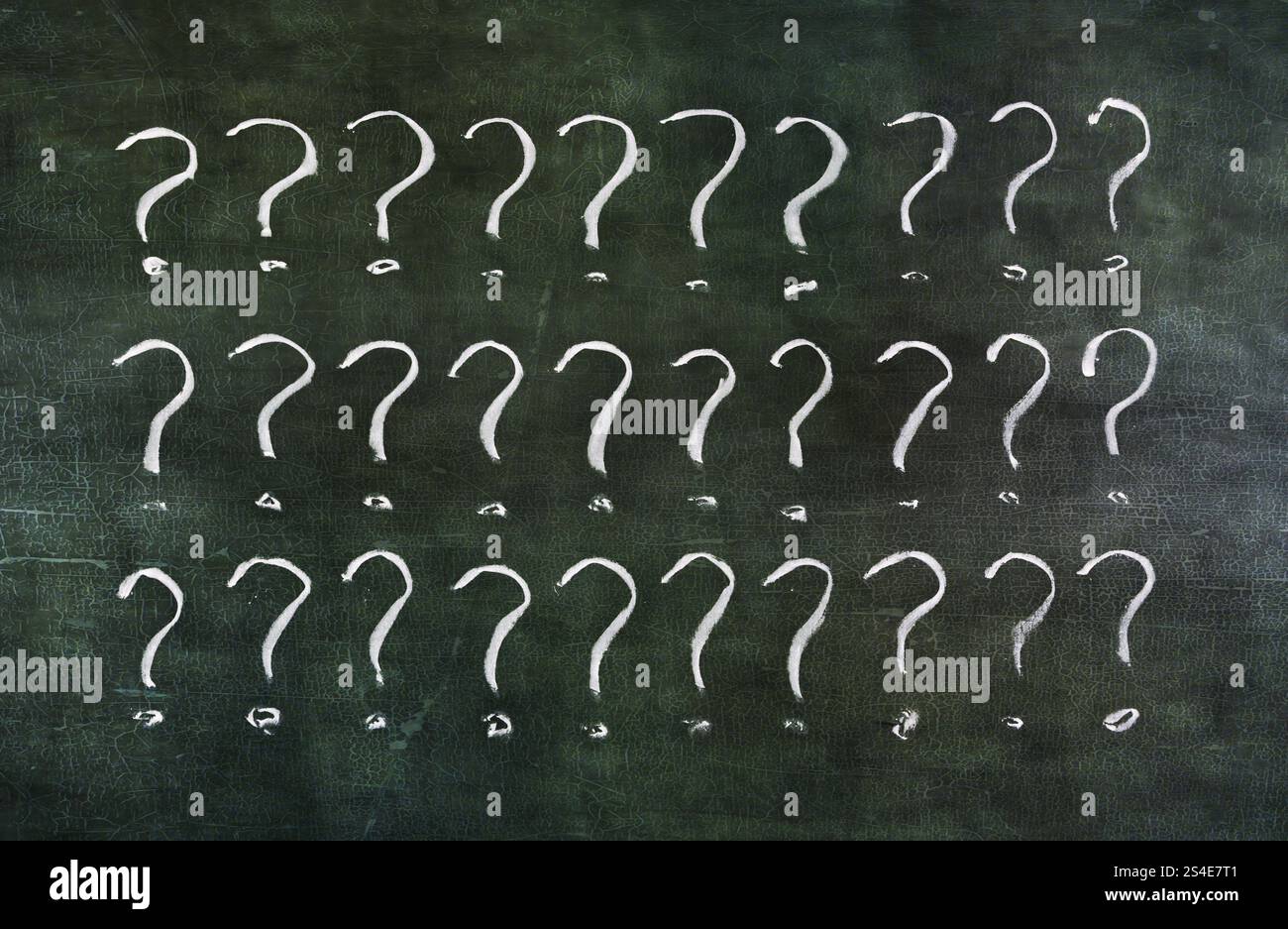 Drawing question marks group on old grungy blackboard Stock Photo - Alamy