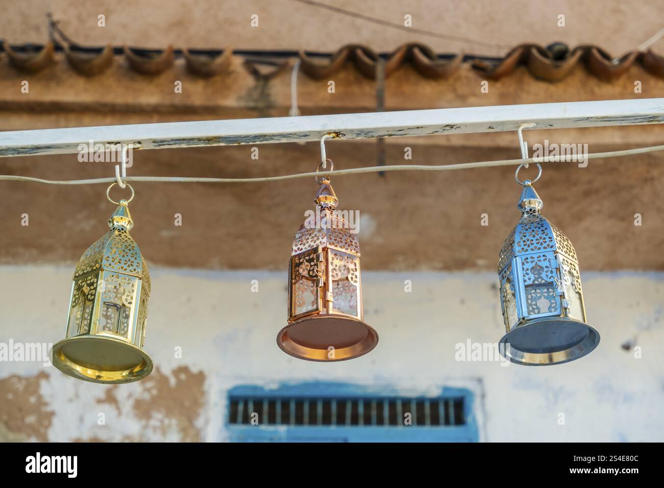 Lanterns in the streets of Morocco Stock Photo - Alamy