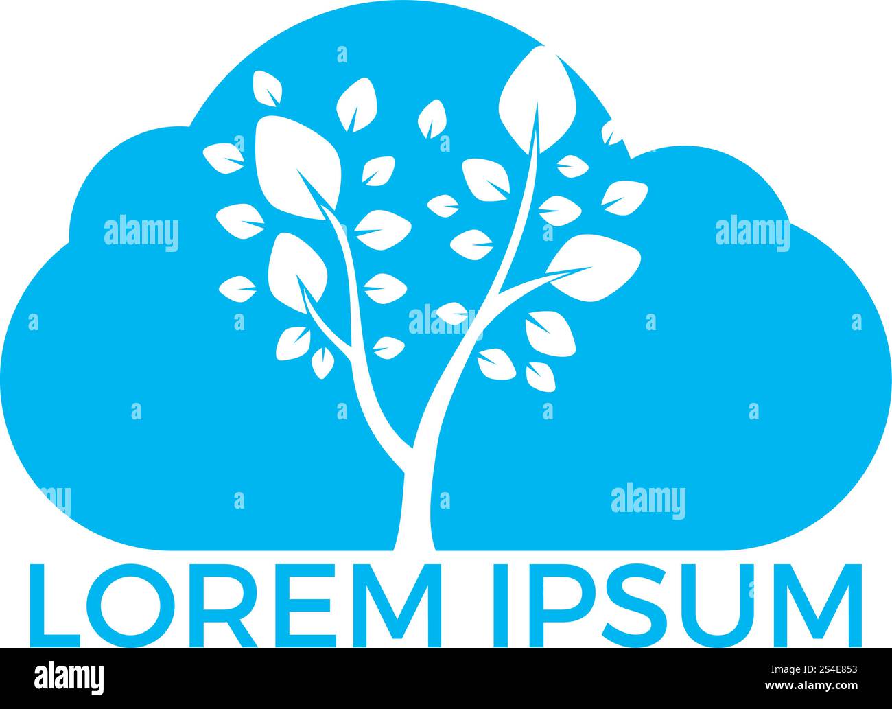 Cloud Tree Logo Design Stock Vector Image & Art - Alamy