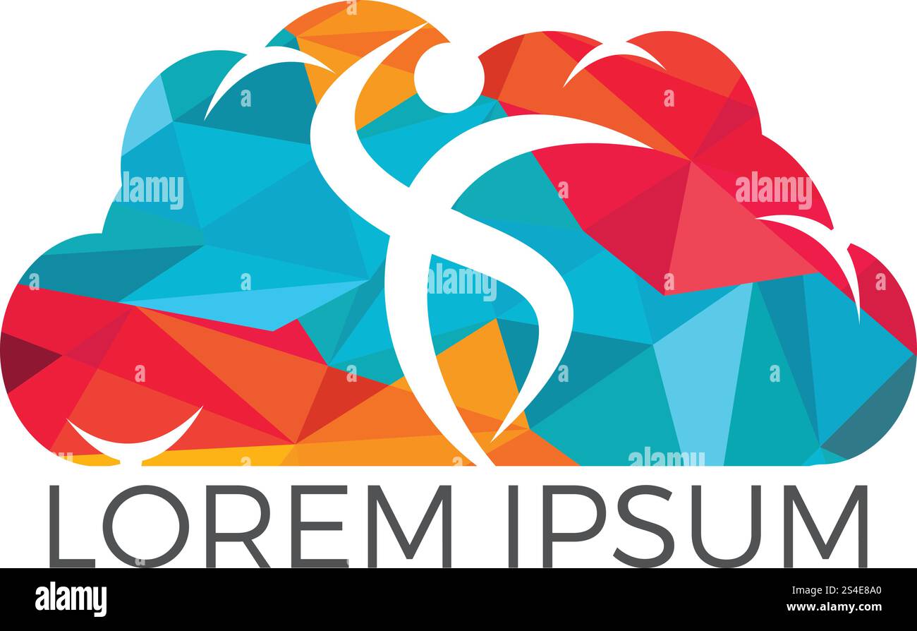 Human Cloud Logo Design Stock Vector Image & Art - Alamy