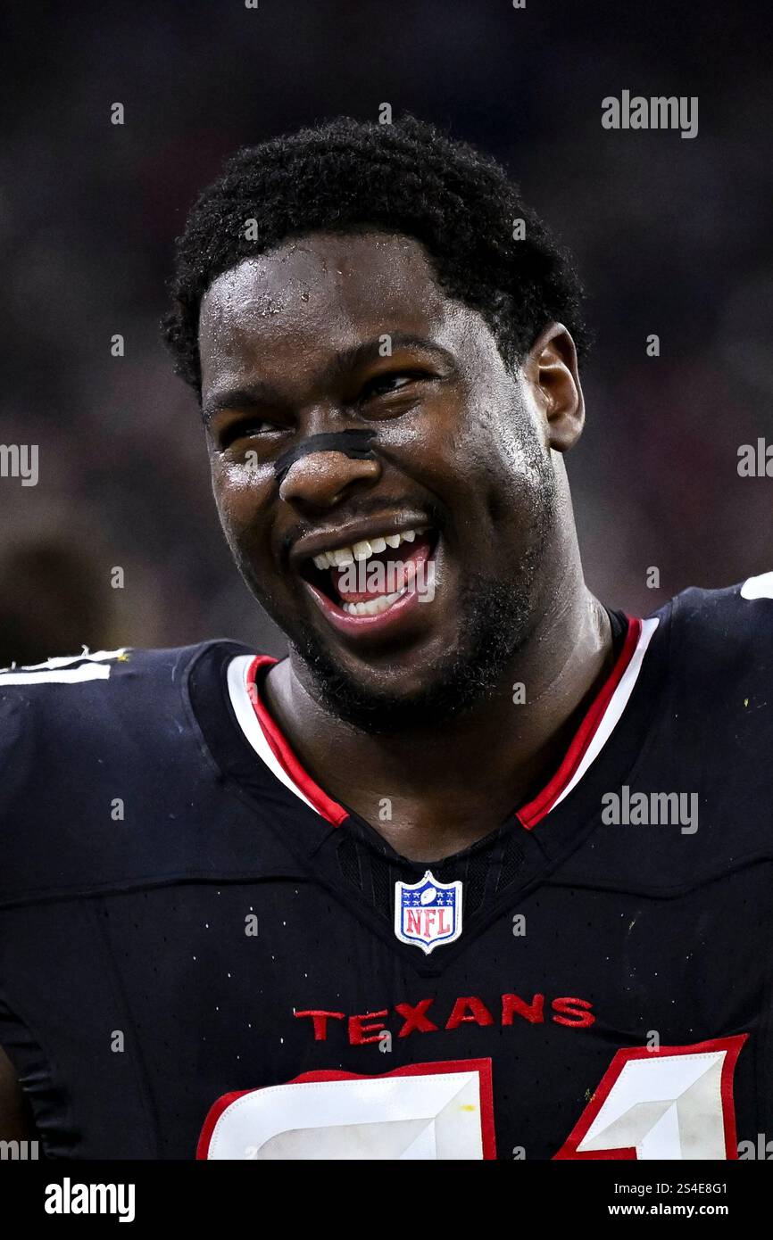 Houston Texans defensive tackle Folorunso Fatukasi (91) reacts during ...