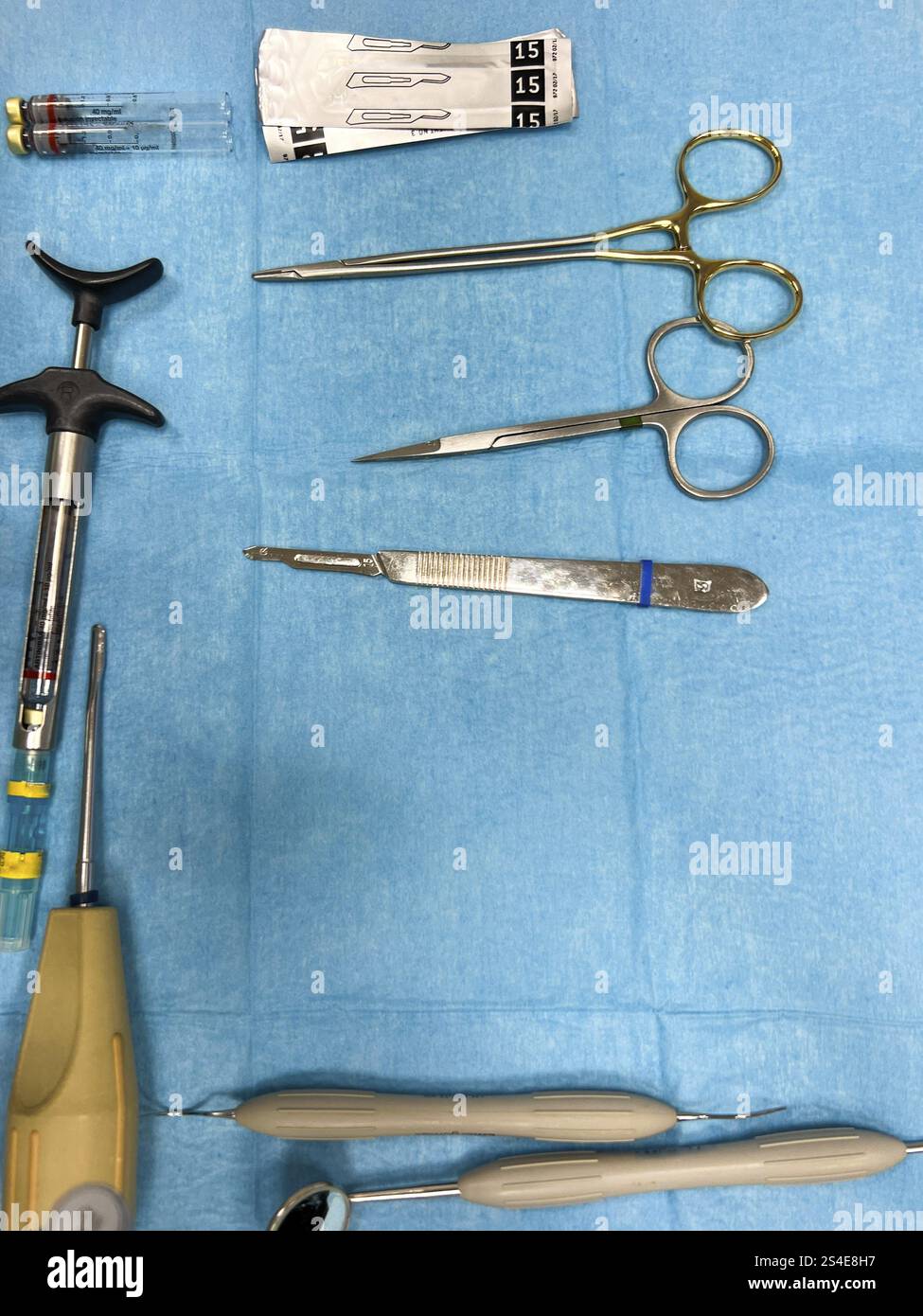 Medical instrument table for operation teeth. Dental clinic concept ...