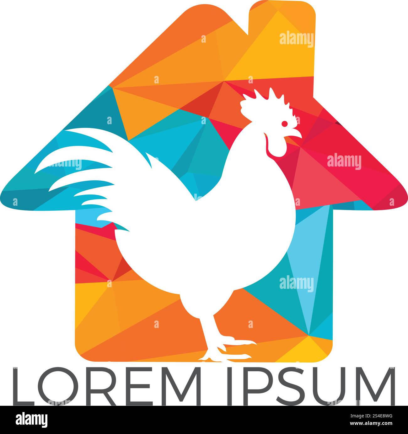 Rooster home vector logo design Stock Vector Image & Art - Alamy