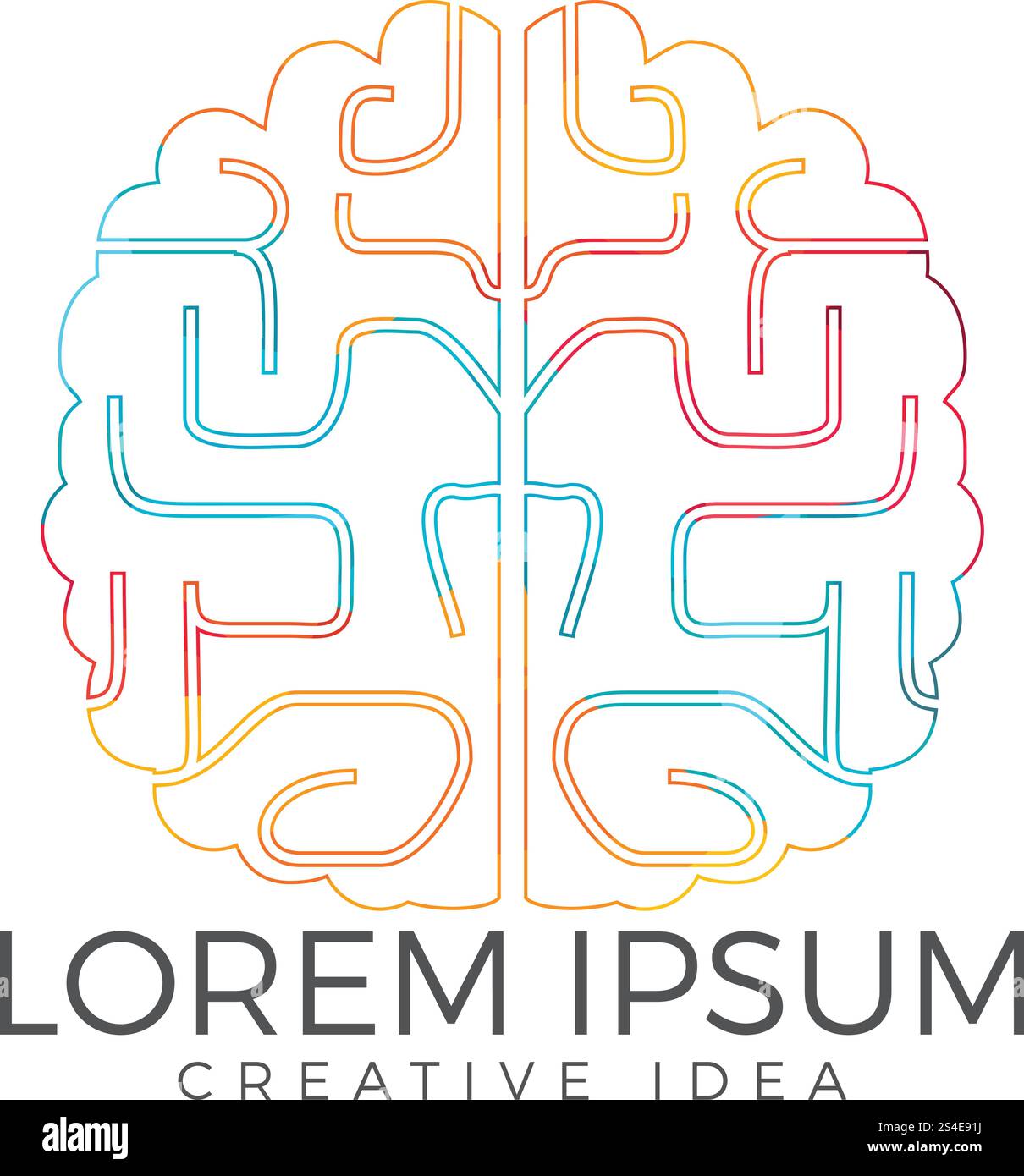 Creative brain logo design. Think idea concept.Brainstorm power ...