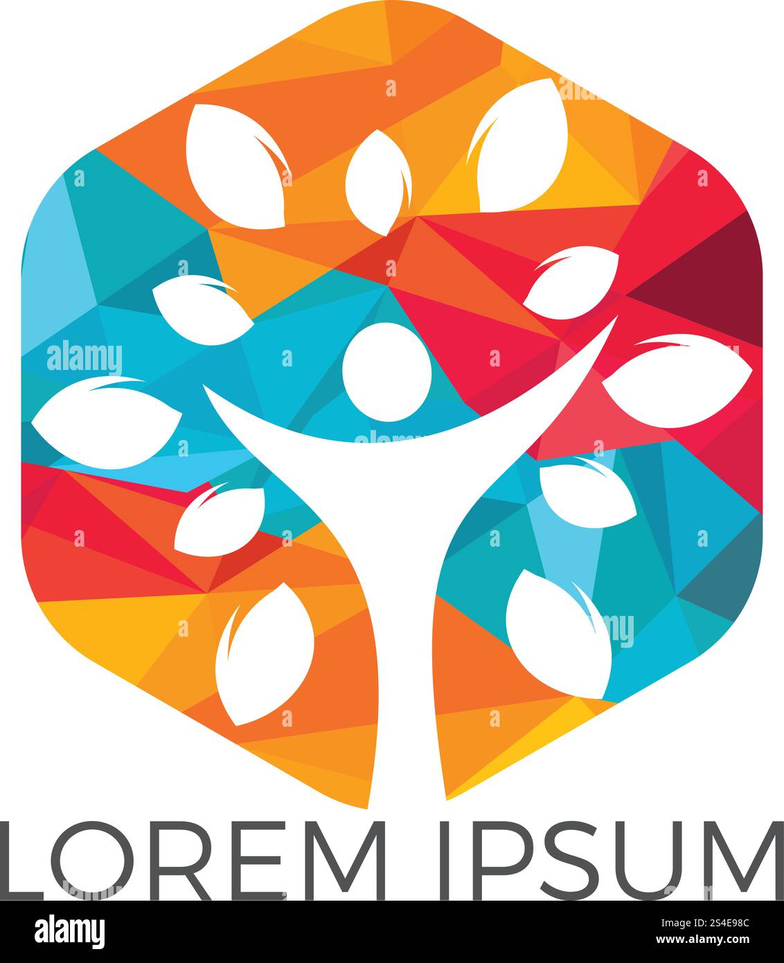 Tree people logo. Healthy people logo design.Human life logo icon of ...