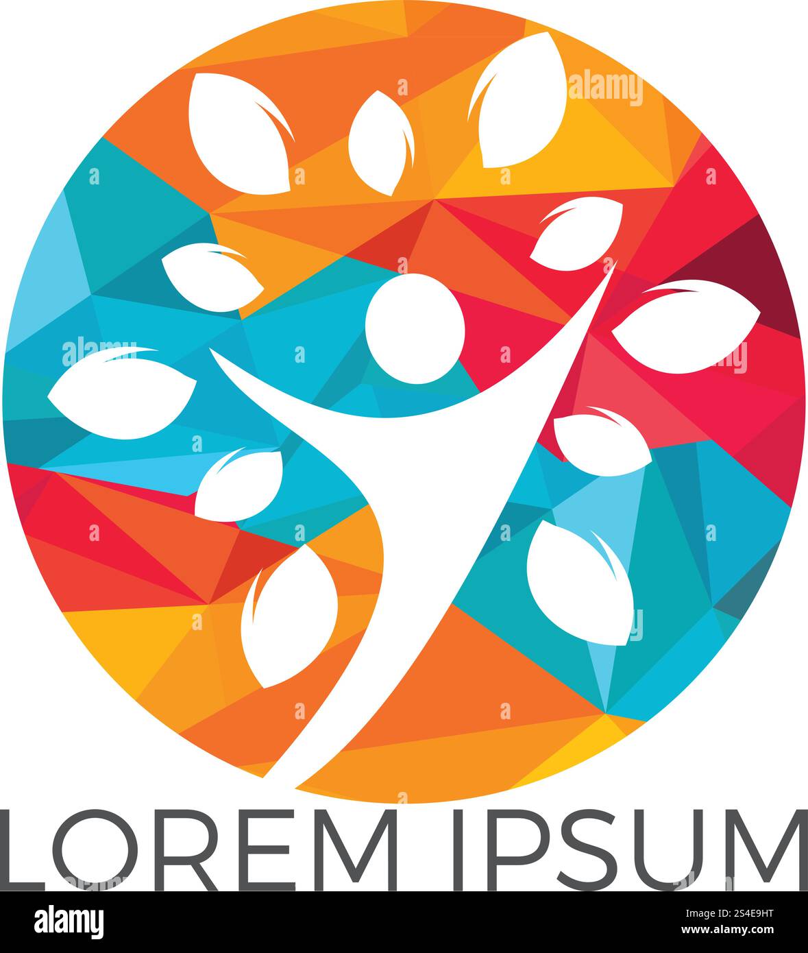 Tree people logo. Healthy people logo design.Human life logo icon of ...