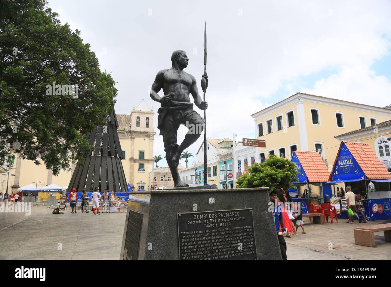 salvador, bahia, brazil - december 17, 2024: Statue of the black leader ...