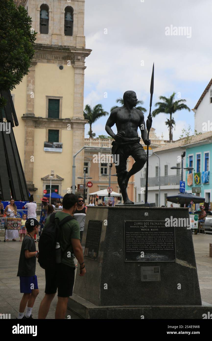 salvador, bahia, brazil - december 17, 2024: Statue of the black leader ...