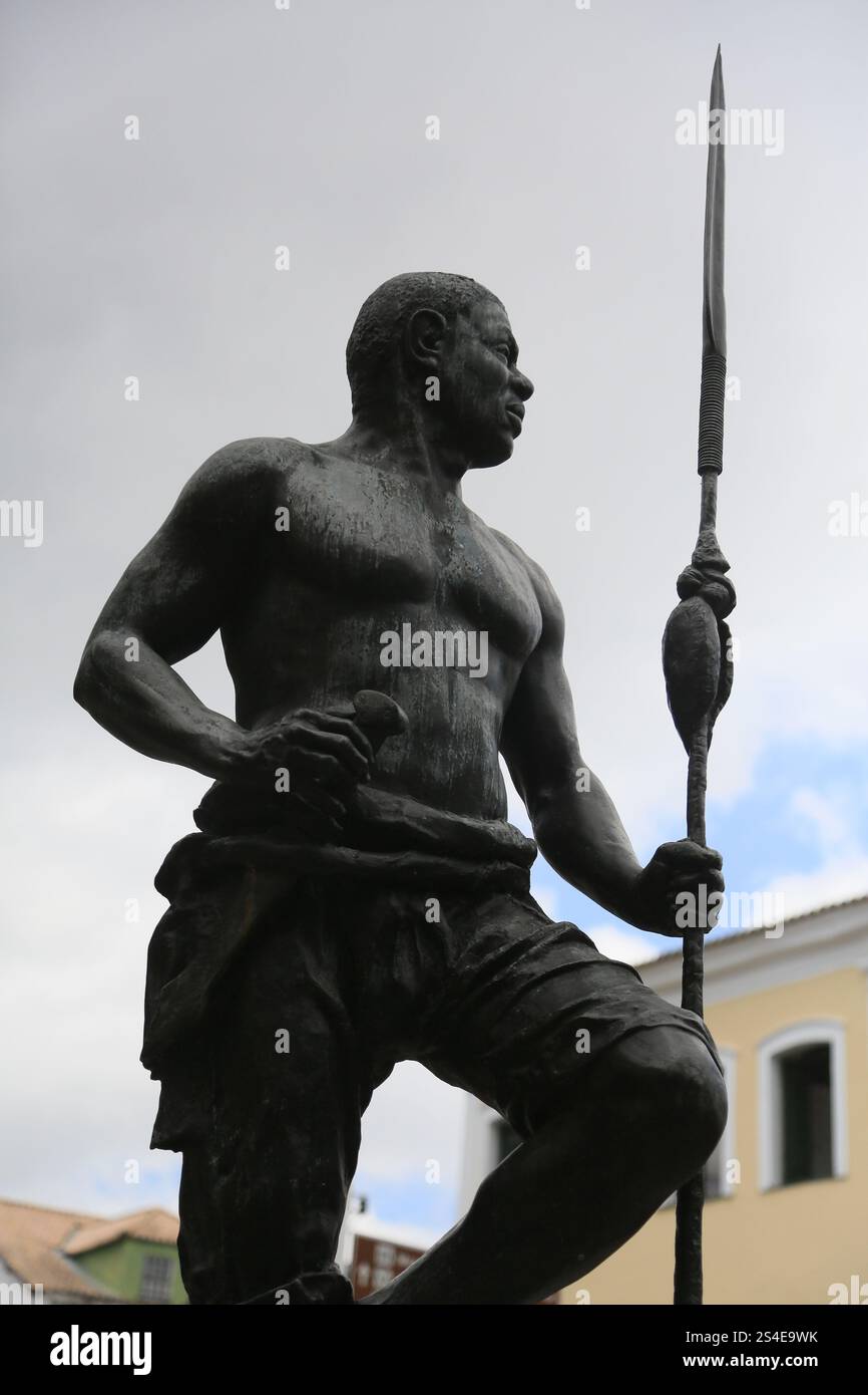 salvador, bahia, brazil - december 17, 2024: Statue of the black leader ...