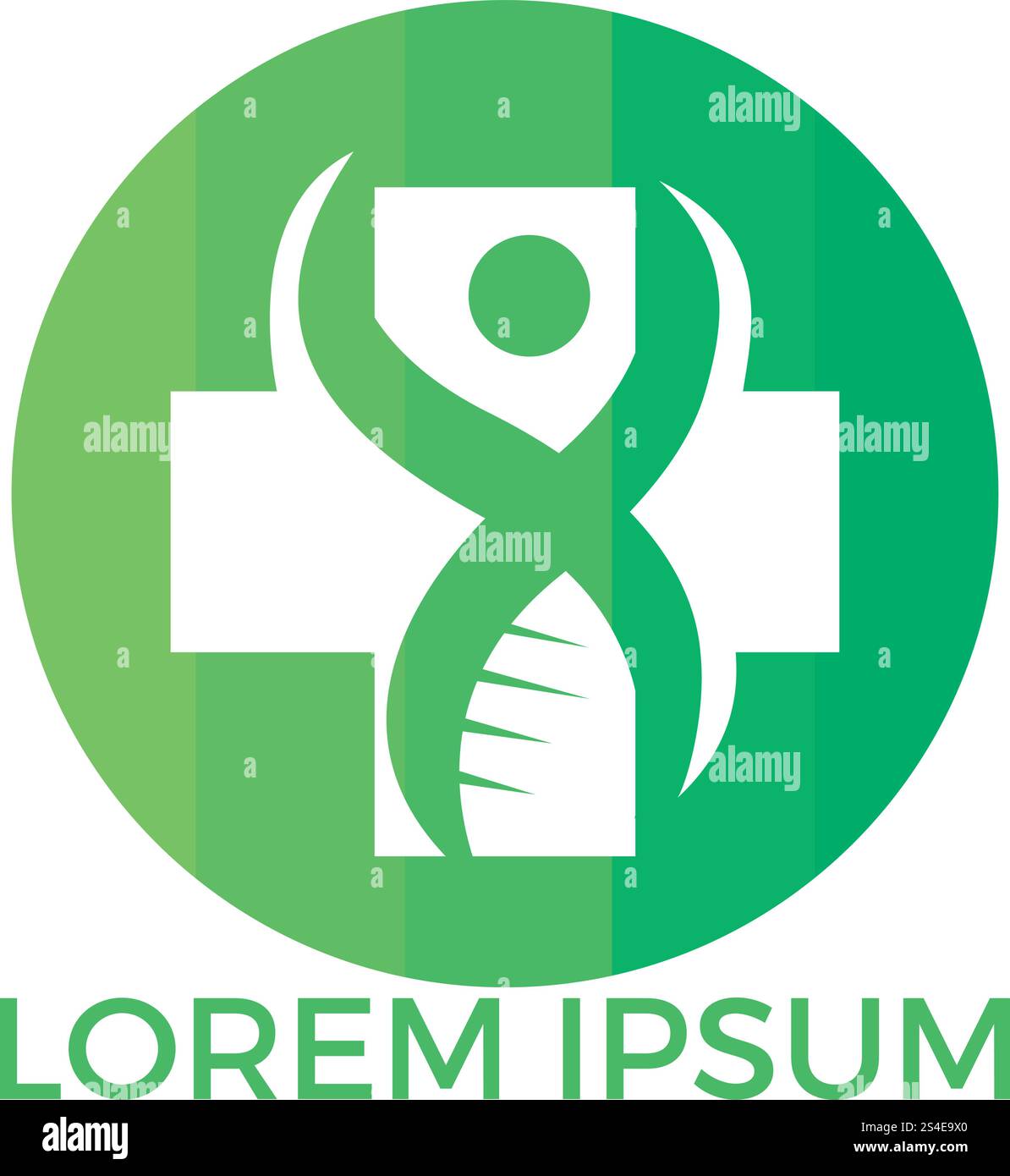 Abstract cross medical and human DNA vector logo design. Logo for the ...